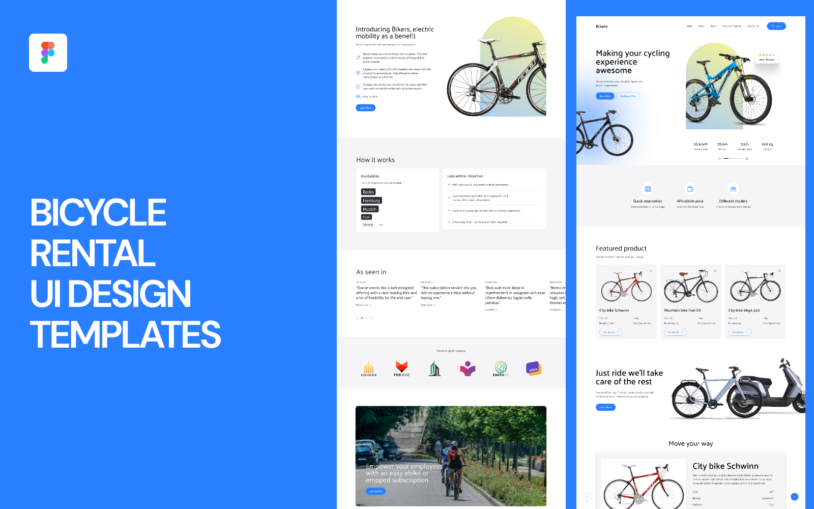Bicycle Rental UI Design Templates #306793 - TemplateMonster