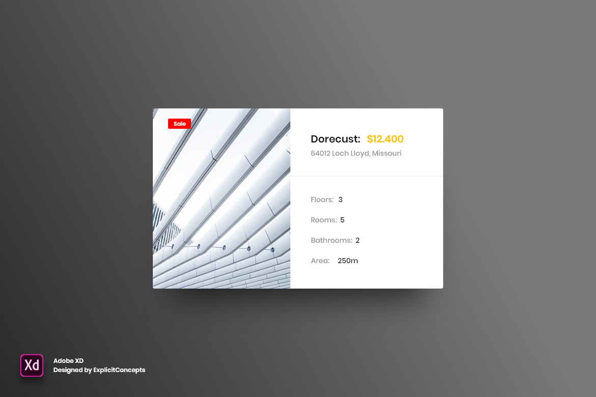 Real Estate Units Hero Header Landing Page Adobe XD Template Vol 113