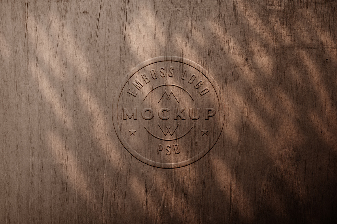 Embossed Logo Mockup PSD Template Vol 05 - TemplateMonster