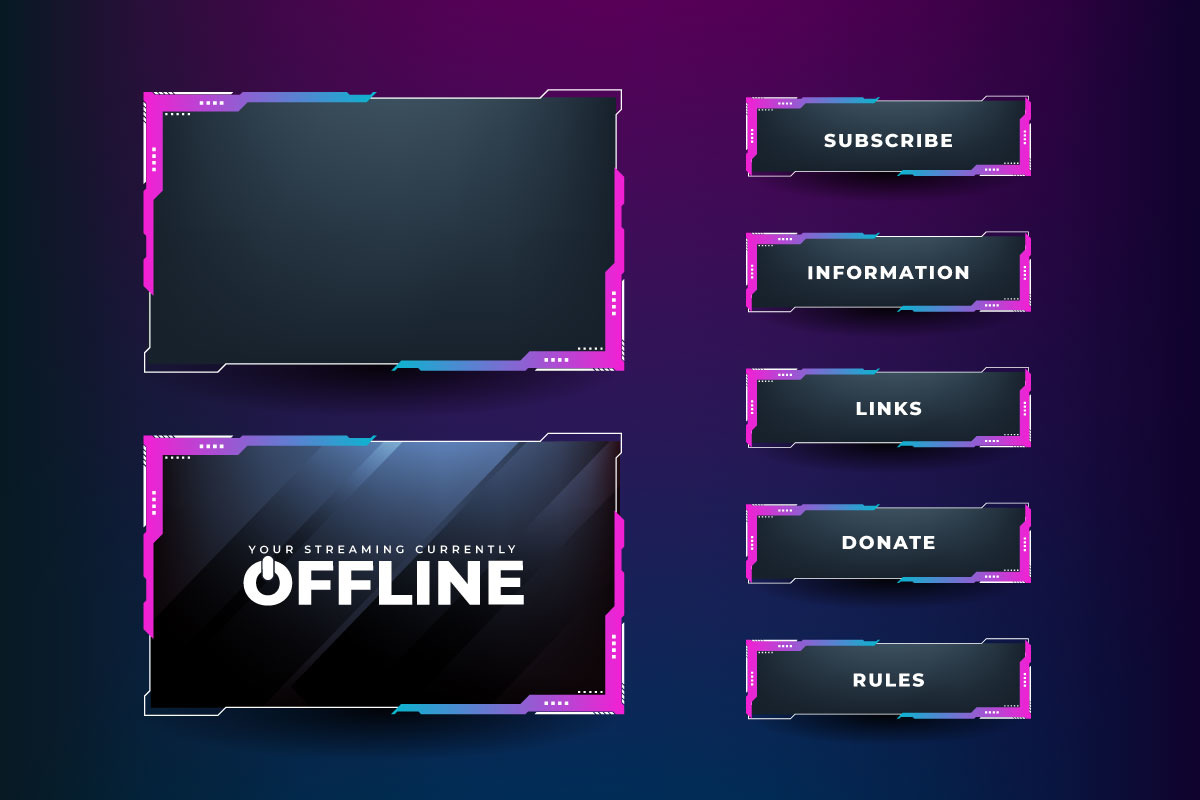 Live streaming overlay screen design - TemplateMonster