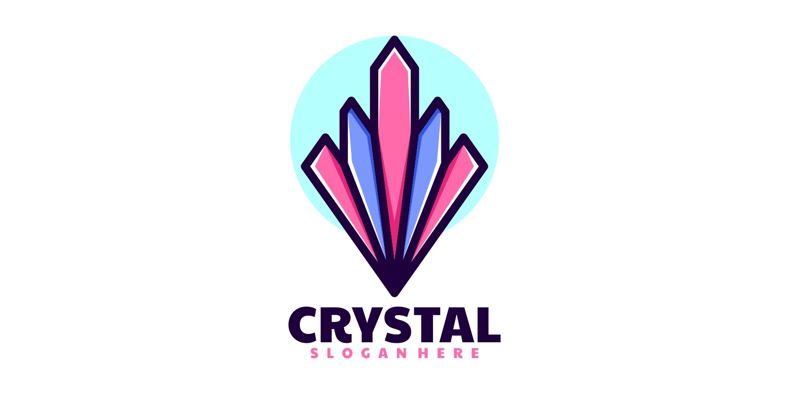 Crystal Simple Mascot Logo #307196 - TemplateMonster