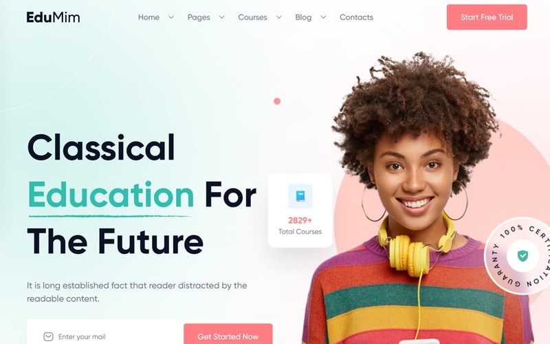 Edumim – Education React Website Template - TemplateMonster