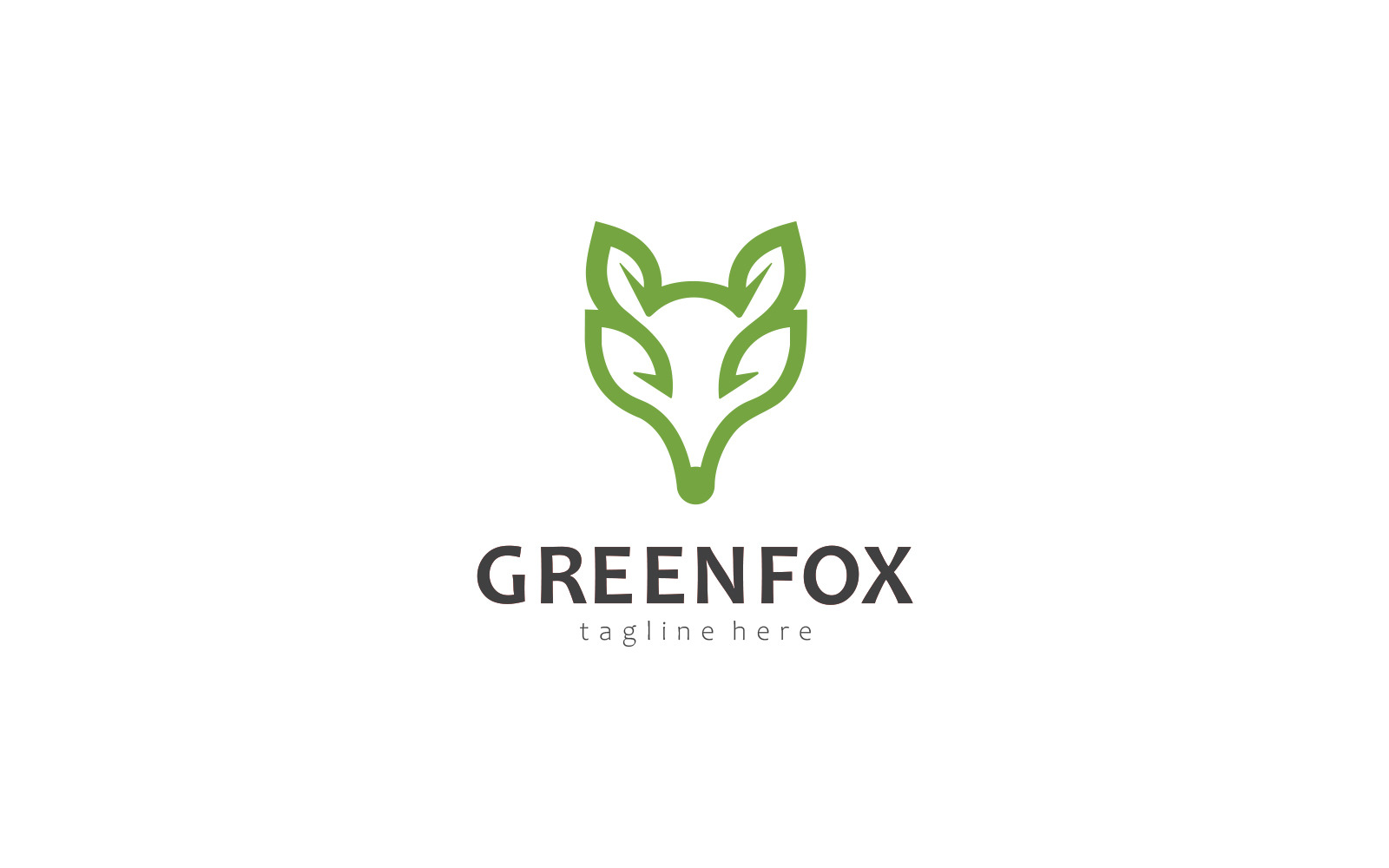 Green Fox Logo Template-Logo For Nature - TemplateMonster
