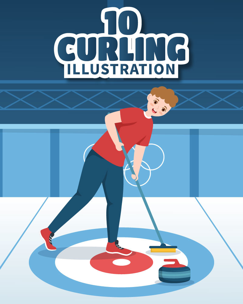 10 Curling Sport Illustration #307228 - TemplateMonster