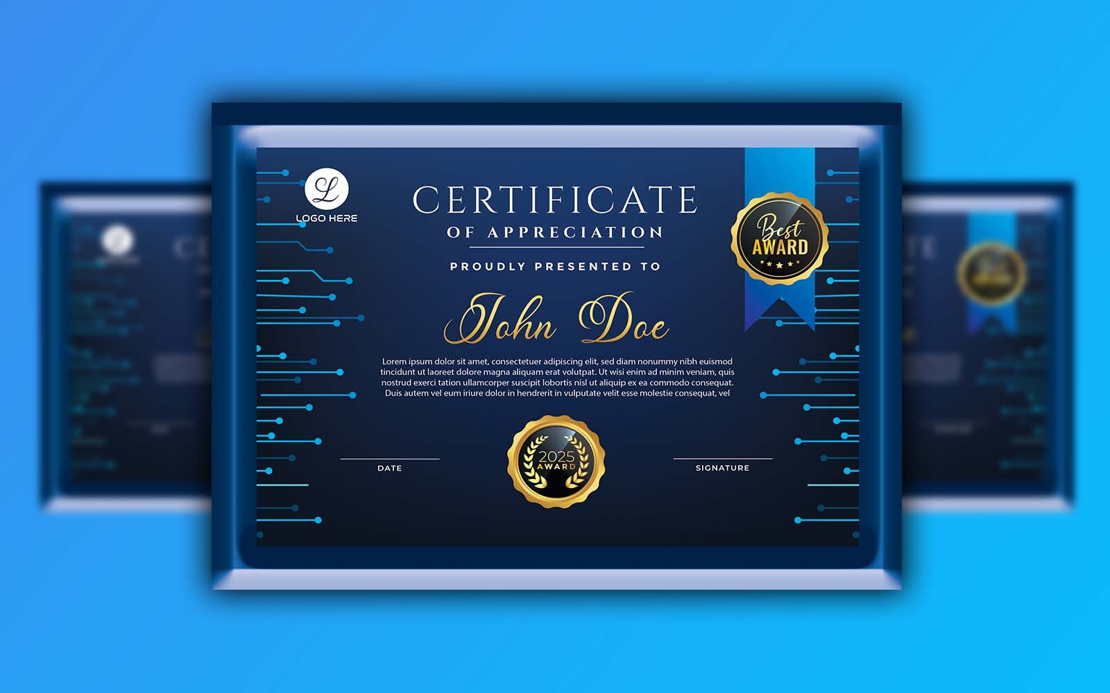 Professional Technology Luxury Black And Blue Smart looking ...