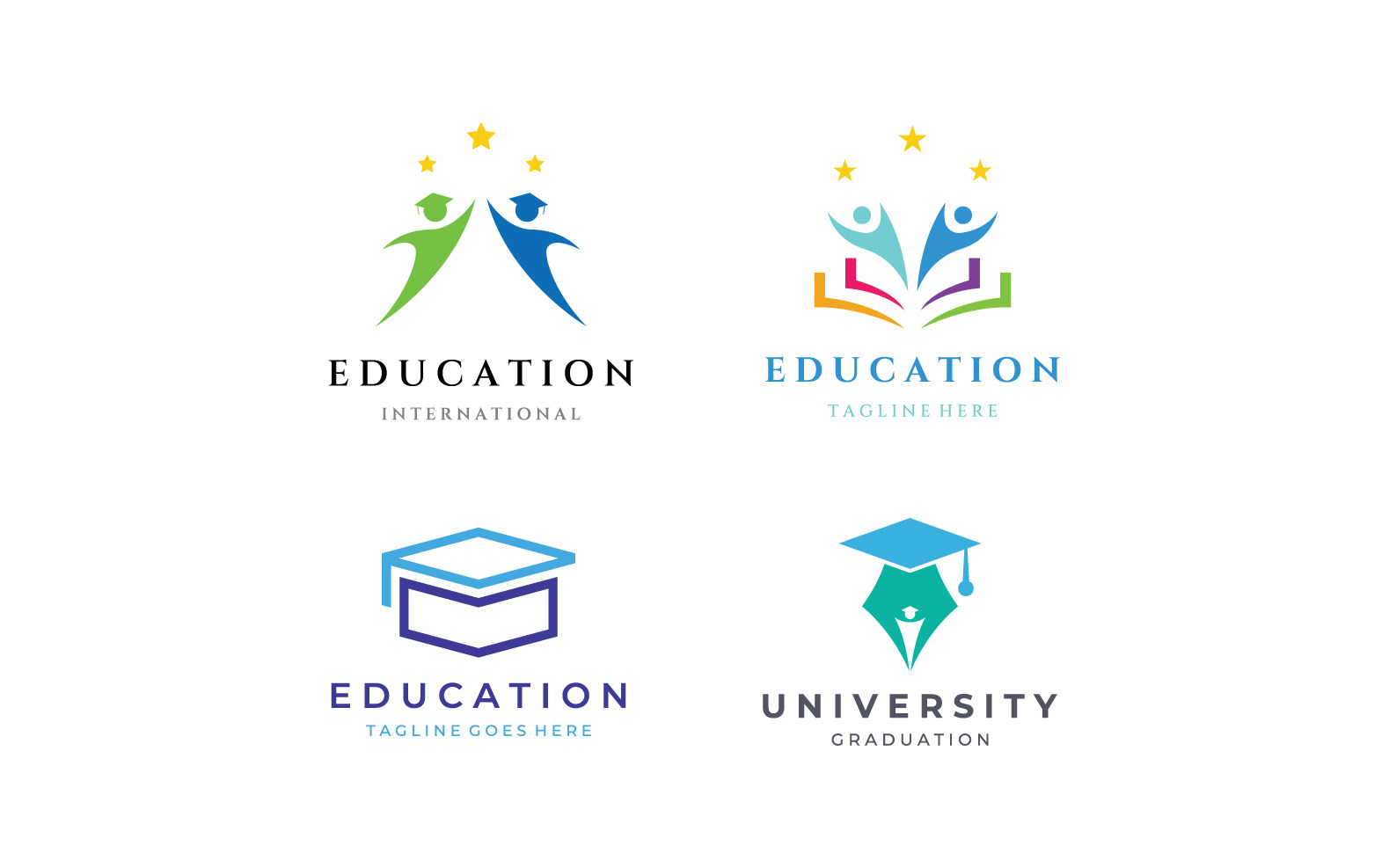 Education university school logo vector 28 - TemplateMonster