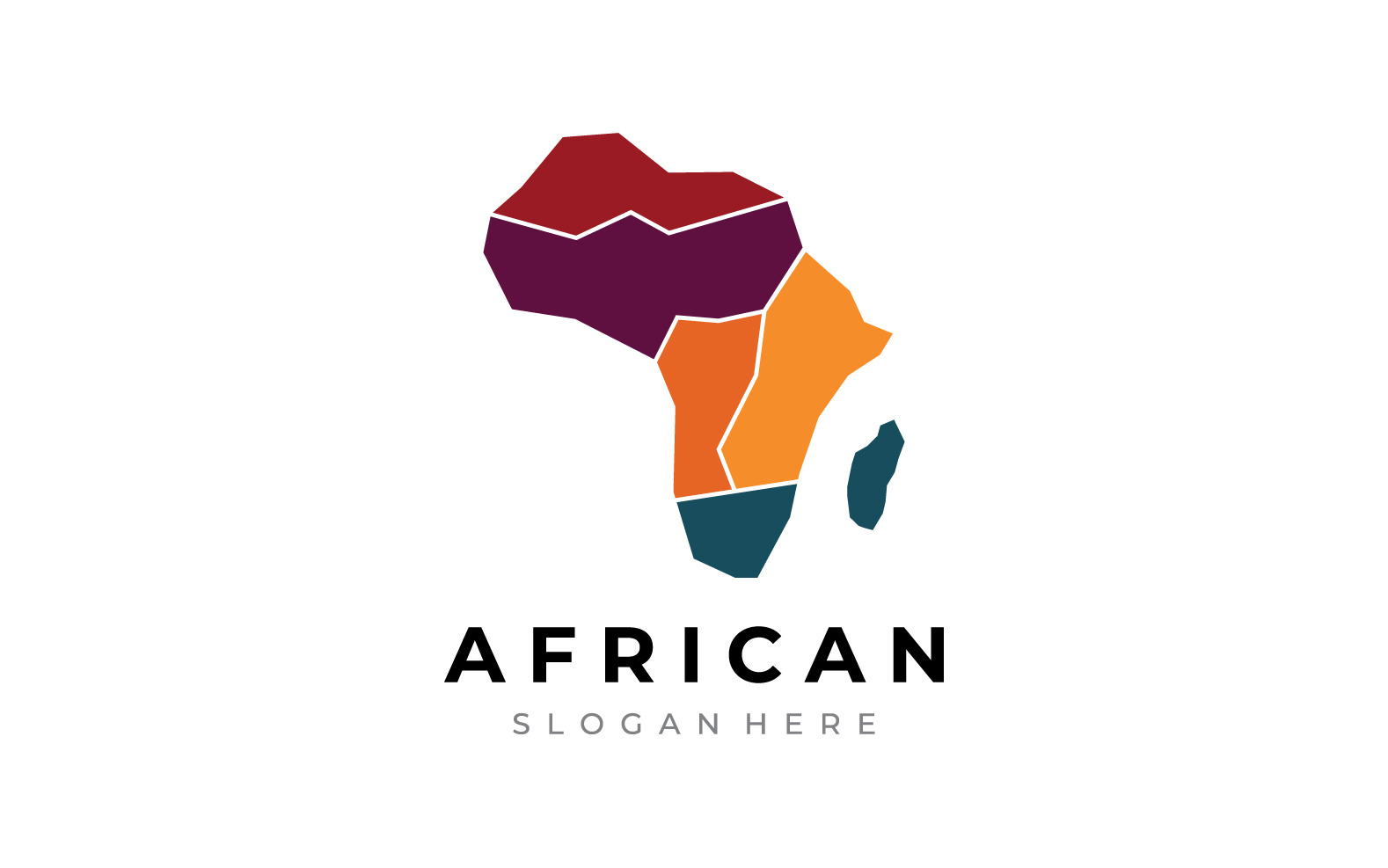 African map symbol logo vector 6 #308049 - TemplateMonster