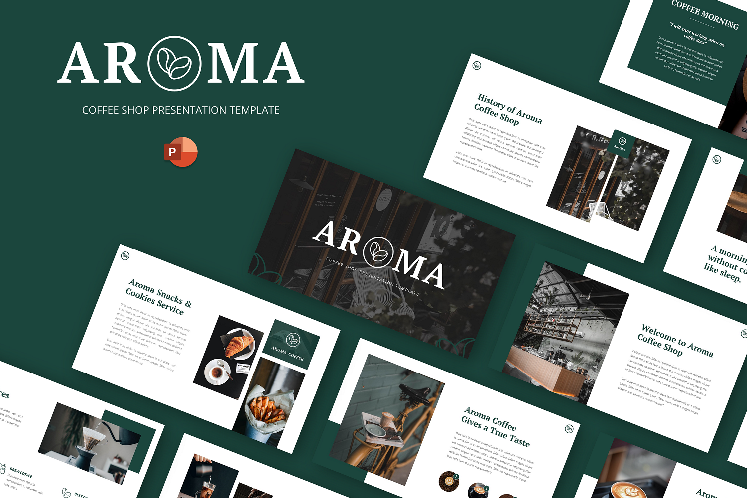 Aroma - Coffee Shop & Cafe Powerpoint Template