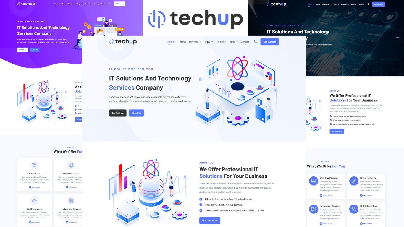 Techup - Modèle HTML5 de solutions informatiques et de technologie