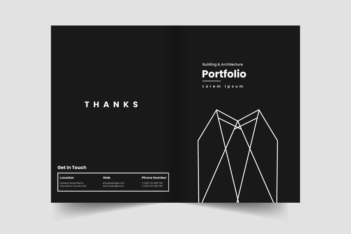 Building and architecture portfolio cover template and Brand guideline ...