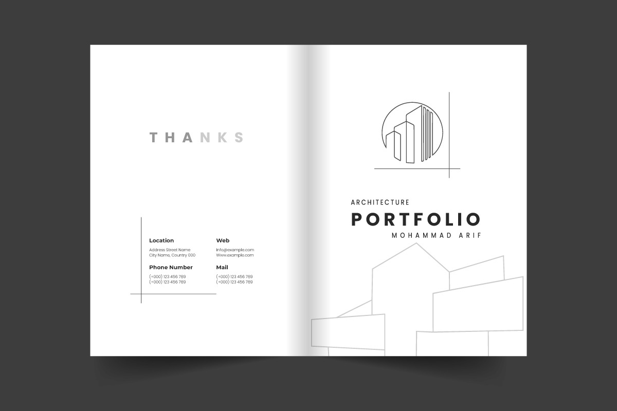 Building and Architecture Portfolio Template or Portfolio Brochure ...