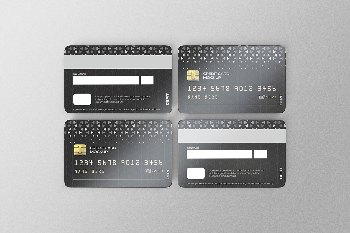 Credit Card or Debit Card Mockup PSD Template Vol 17