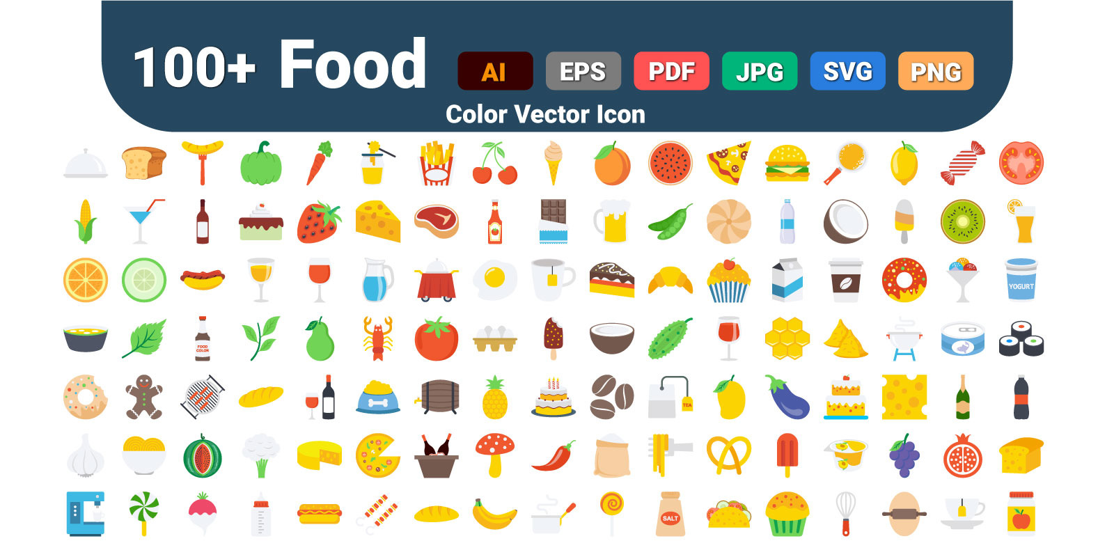 Food Color Vector Icon | AI | EPS | SVG - TemplateMonster