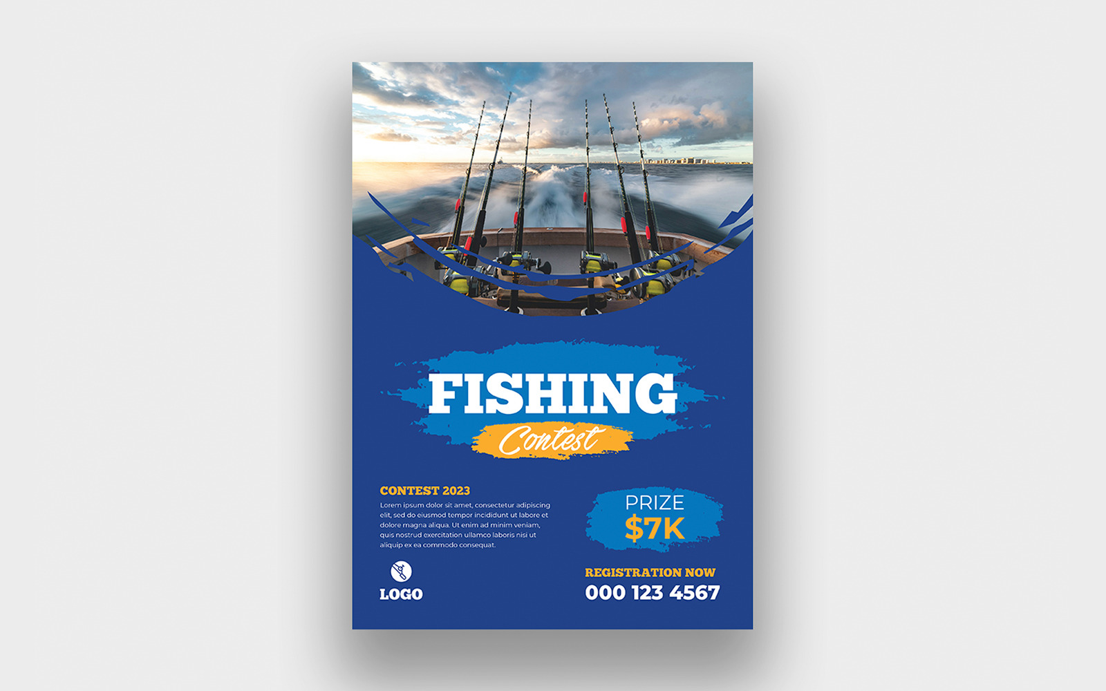 Fishing Flyer Design Template v4 #310108 - TemplateMonster