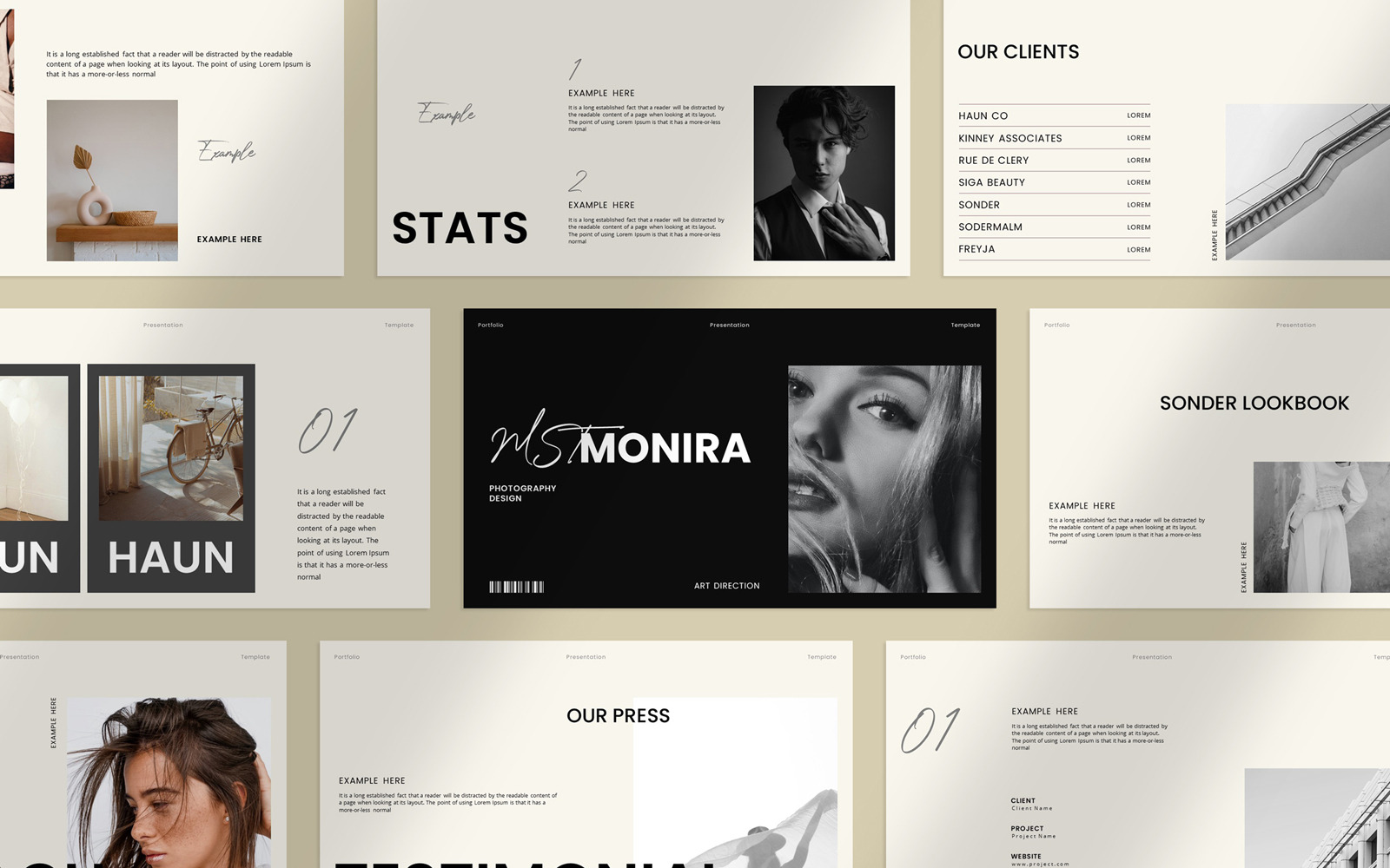 Layout di presentazione del portafoglio - TemplateMonster