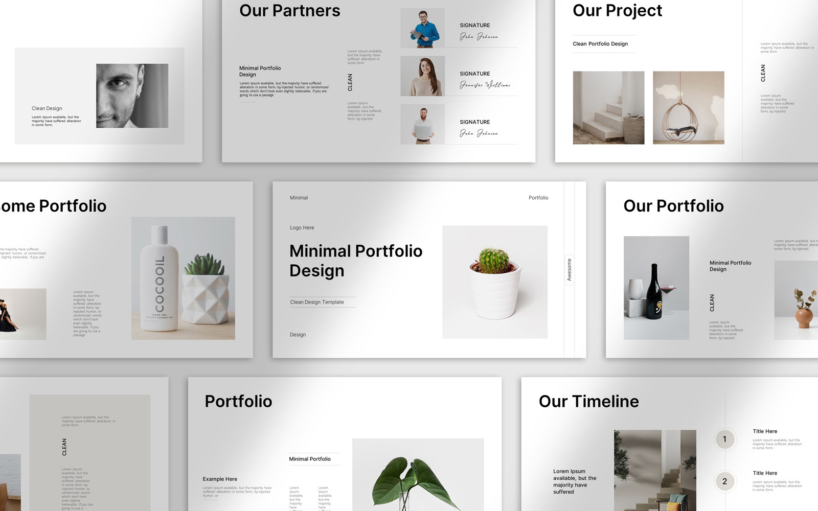 Layout di presentazione del portfolio minimo
