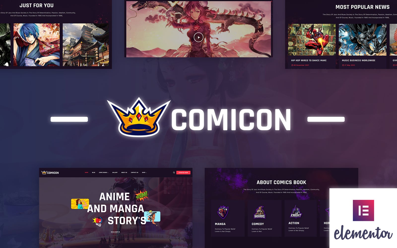 Comicon - Anime and Manga WordPress Theme - TemplateMonster