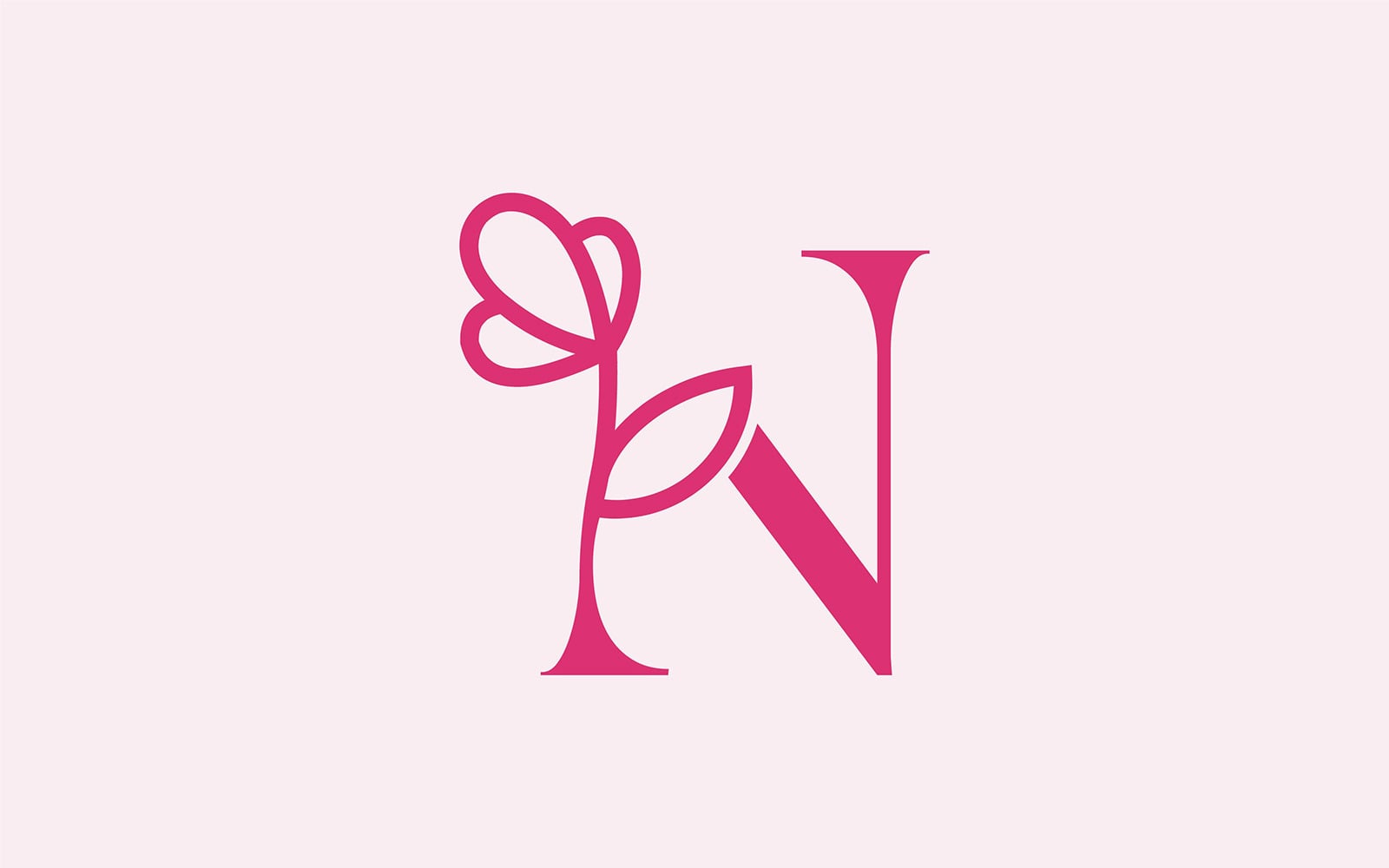 Beautiful Fashion Beauty Logo Letter N - TemplateMonster