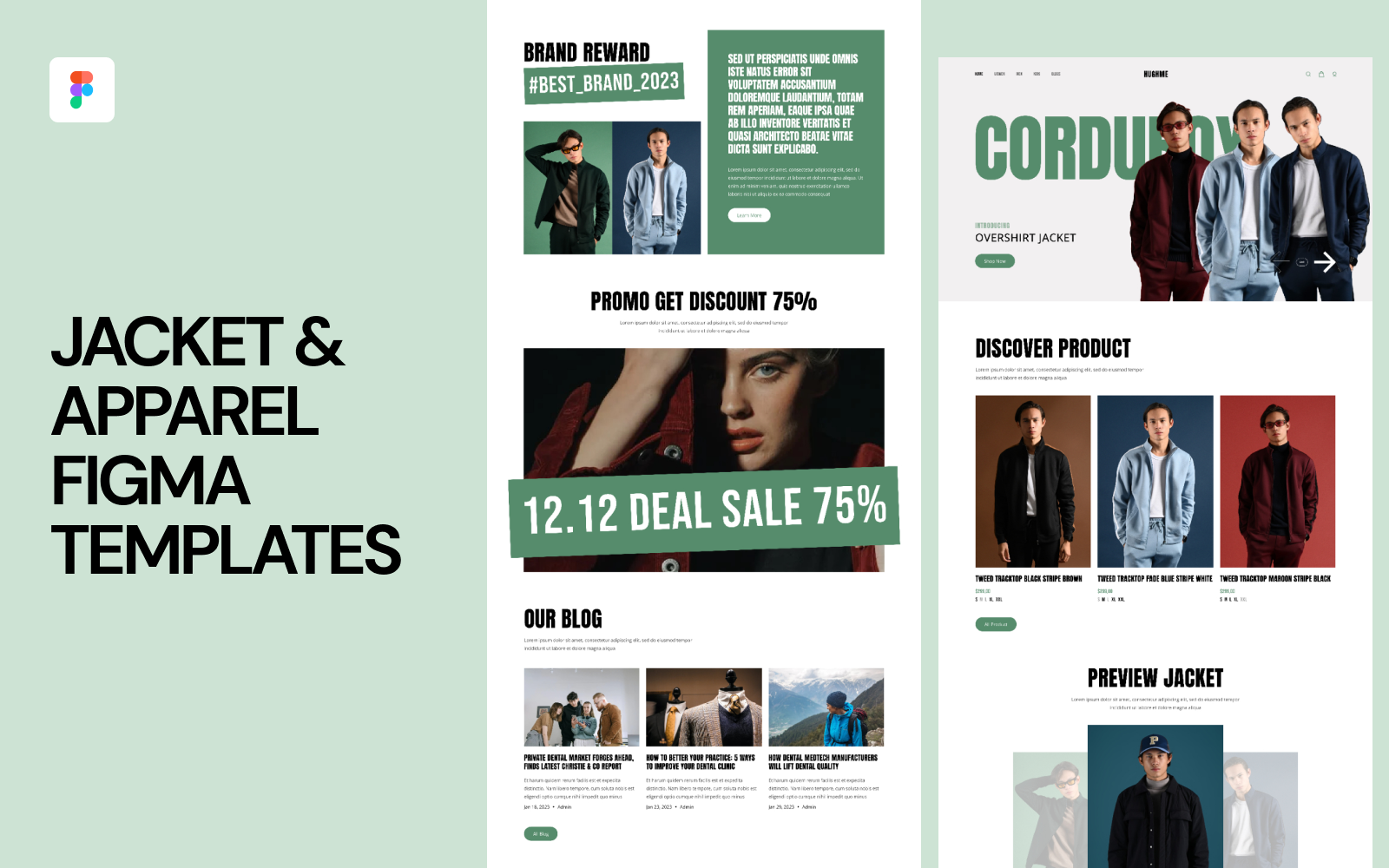 Jacket & Apparel Figma Template #311776 - TemplateMonster