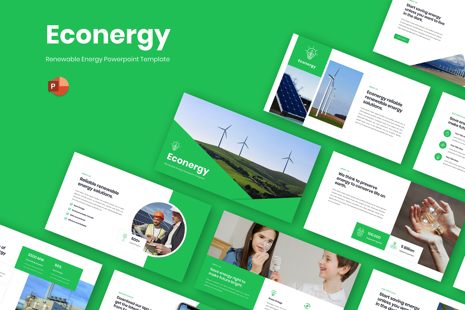 Econergy - Rennewable Energy Powerpoint Template
