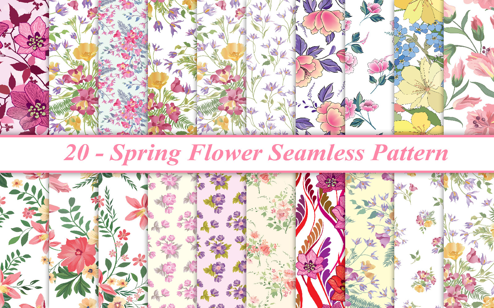 Spring Flower Seamless Pattern, Spring Seamless Pattern, Flower ...