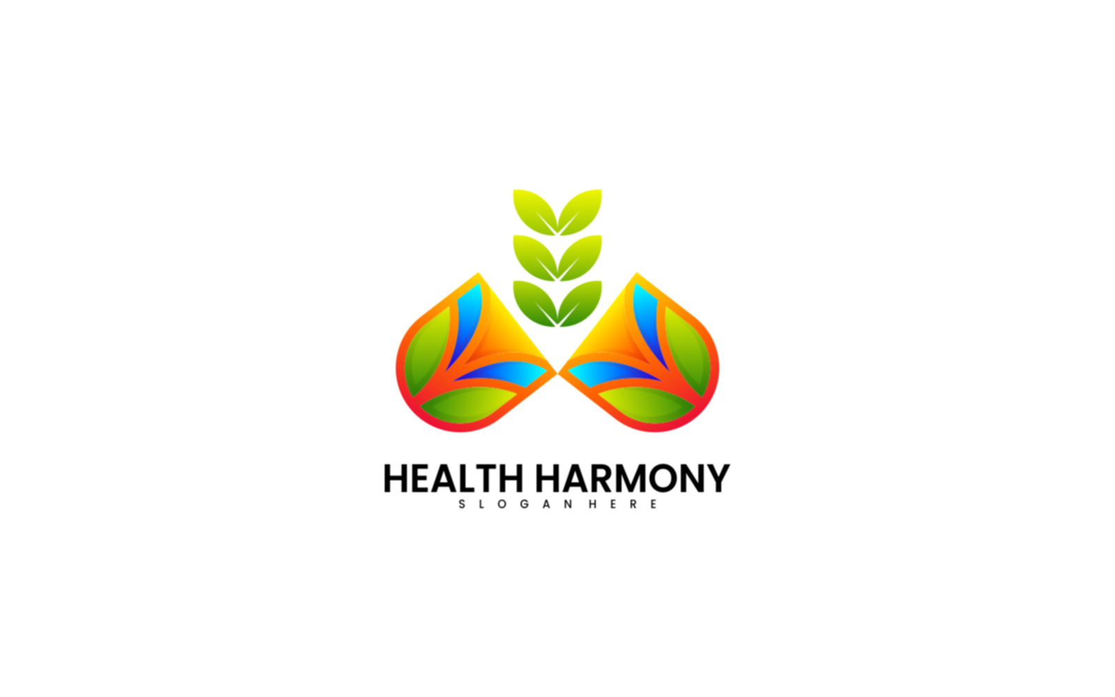 Health Harmony Gradient Colorful Logo - TemplateMonster