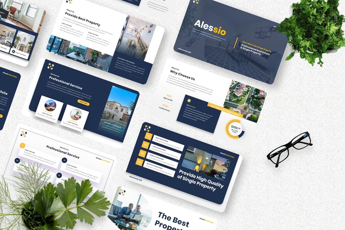 Alessio - Modello Powerpoint Immobiliare - TemplateMonster