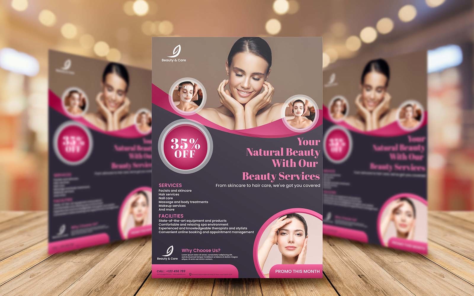 Beauty Service Flyer Template #313556 - TemplateMonster
