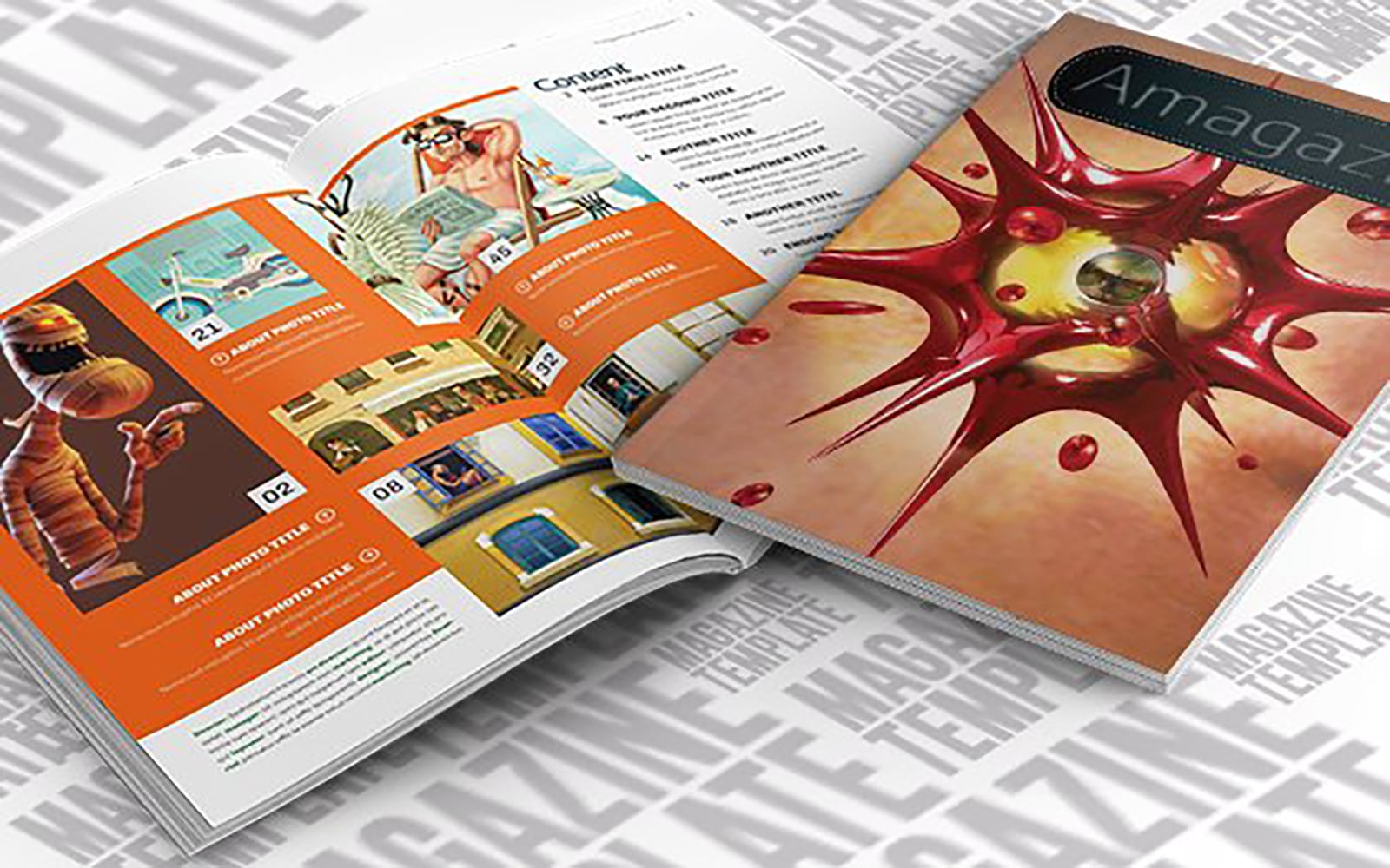 Modello A4 per rivista Indesign #313537 - TemplateMonster