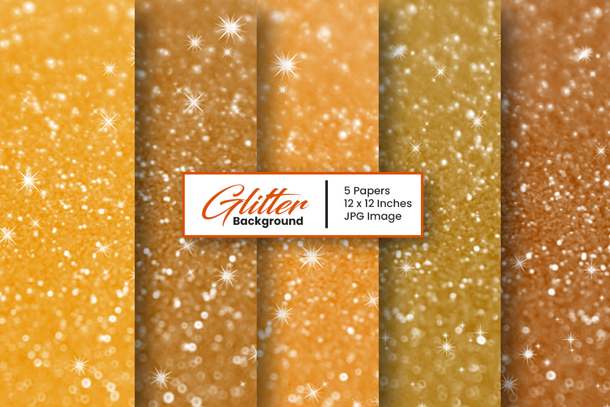 Golden Glitter Digital Paper Texture Background or Sparkling Festive ...