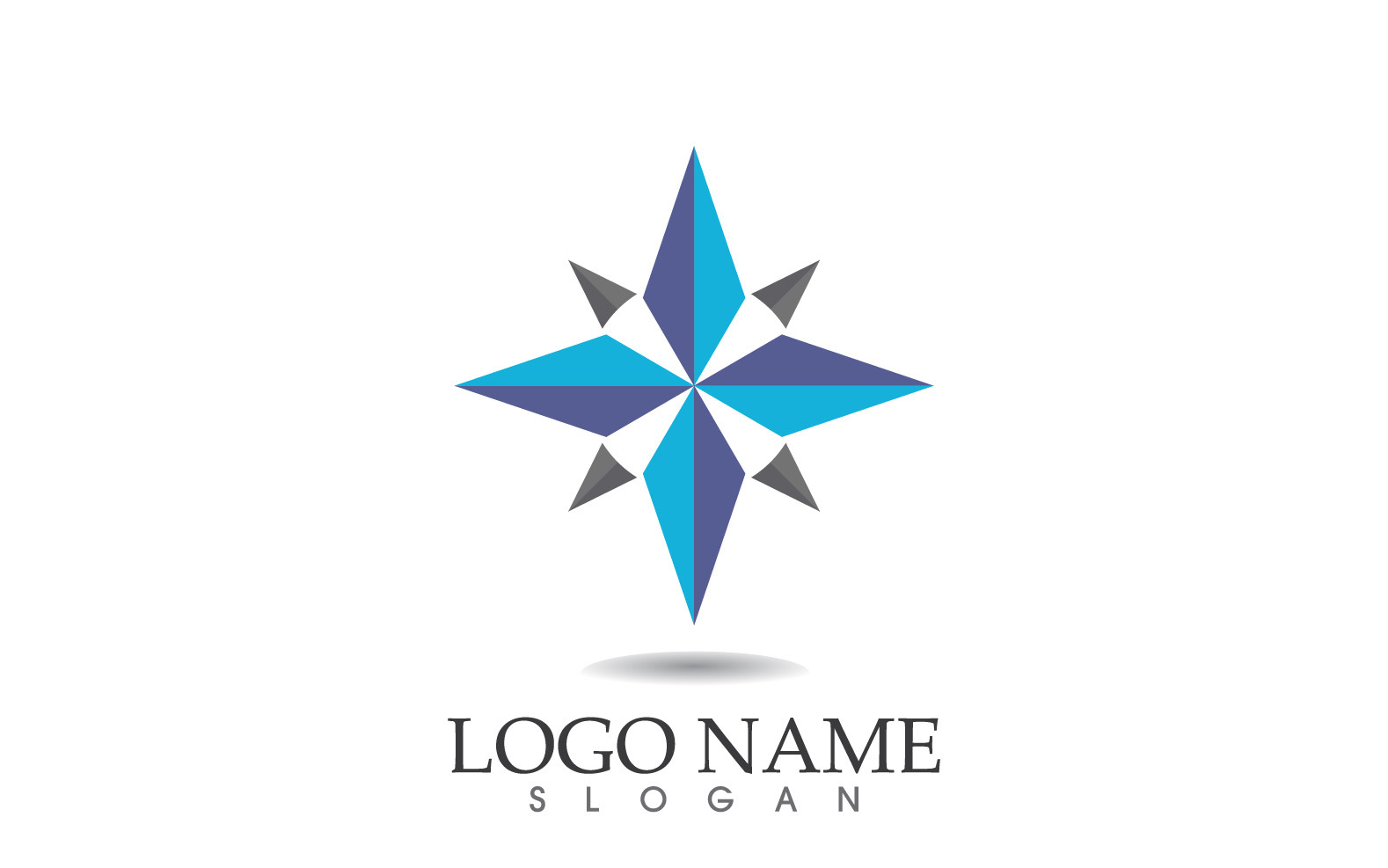 Compass map logo and symbol vector v9 - TemplateMonster