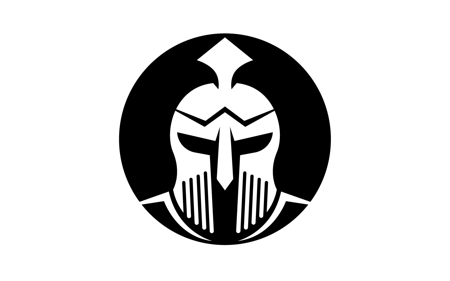 Spartan gladiator helmet icon logo vector v12
