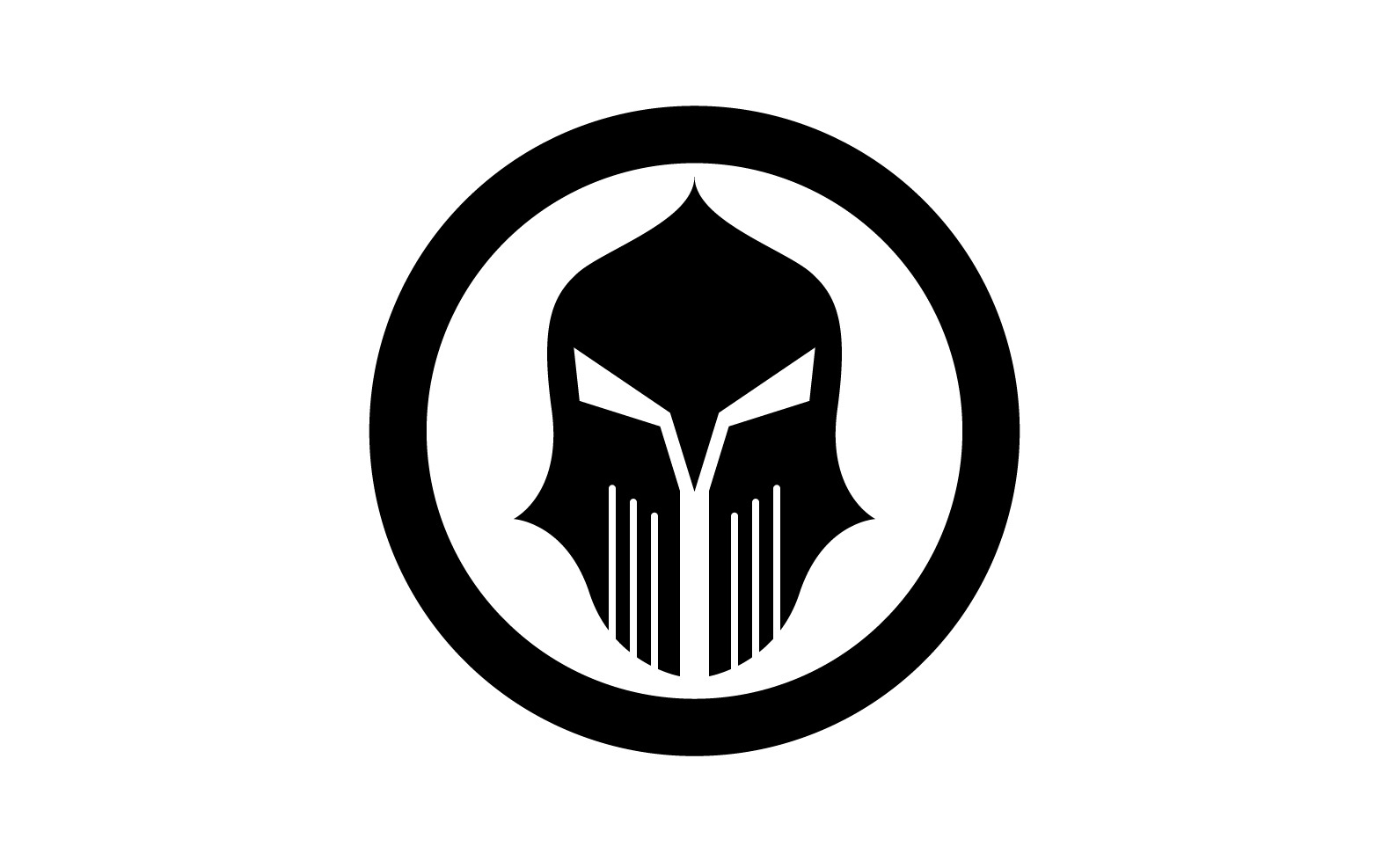 Spartan gladiator helmet icon logo vector v17