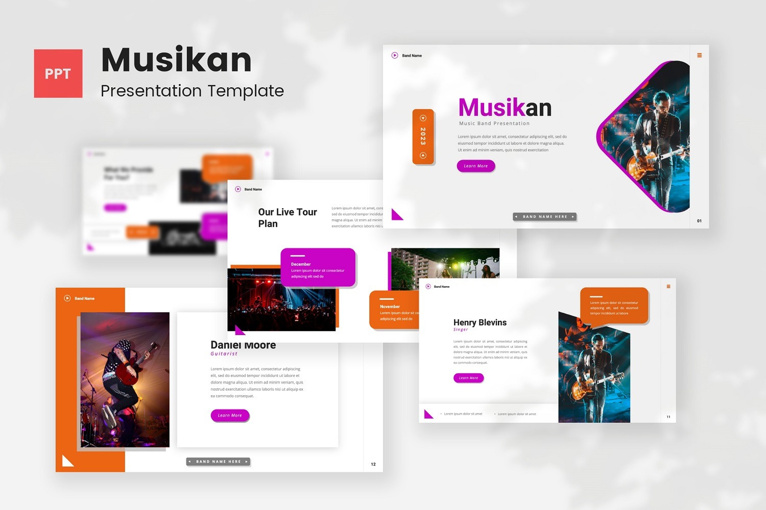 Musikan — Music Band Powerpoint Template - TemplateMonster