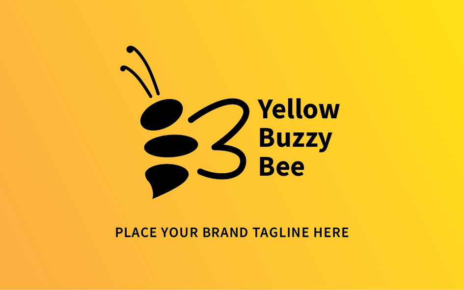 Yellow Buzzy Bee Logo Template #317533 - TemplateMonster