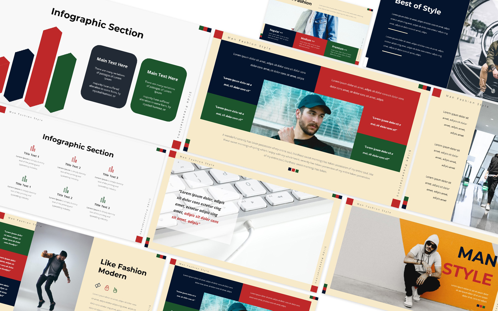 Man Style Fashion Powerpoint Template - TemplateMonster