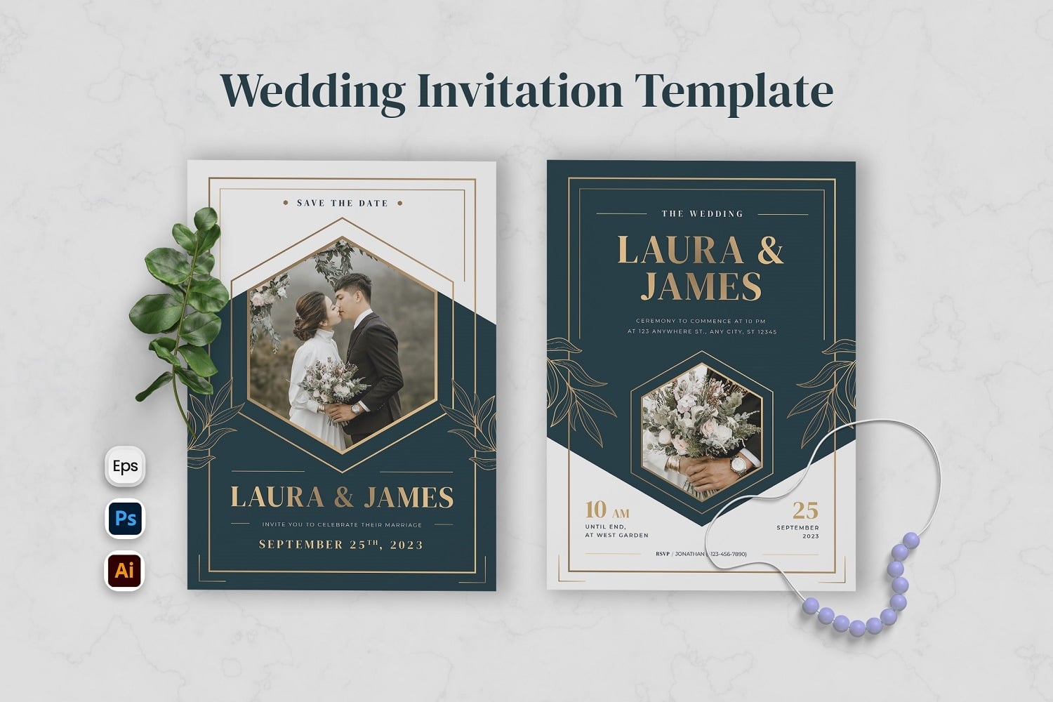Classic Wedding Invitation #318322 - TemplateMonster
