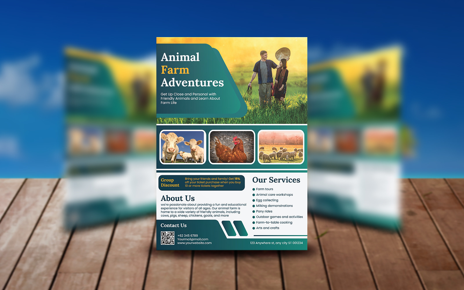 Animal Farm Flyer Template #318459 - TemplateMonster