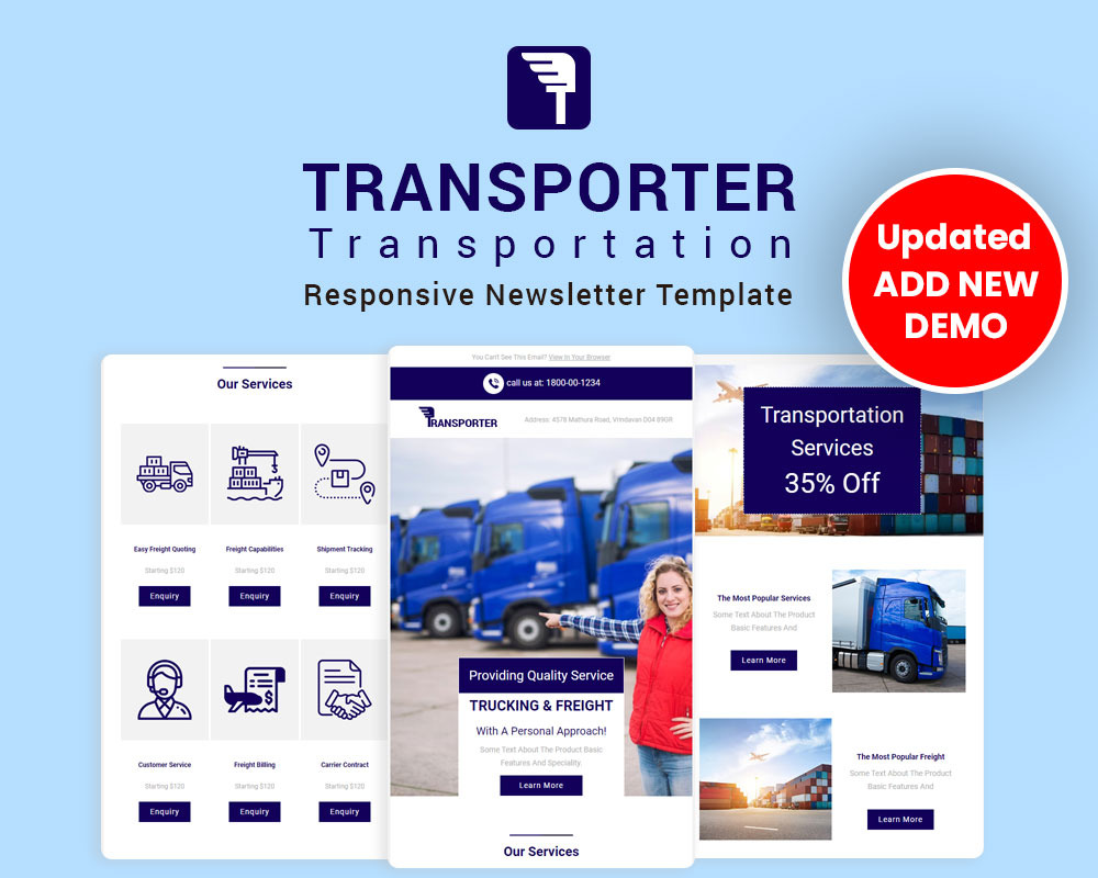 Transporter - Transportation Responsive Newsletter Template