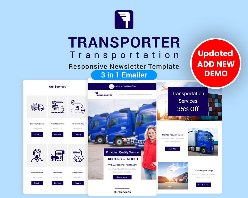 Transporter - Transportation Responsive Newsletter Template