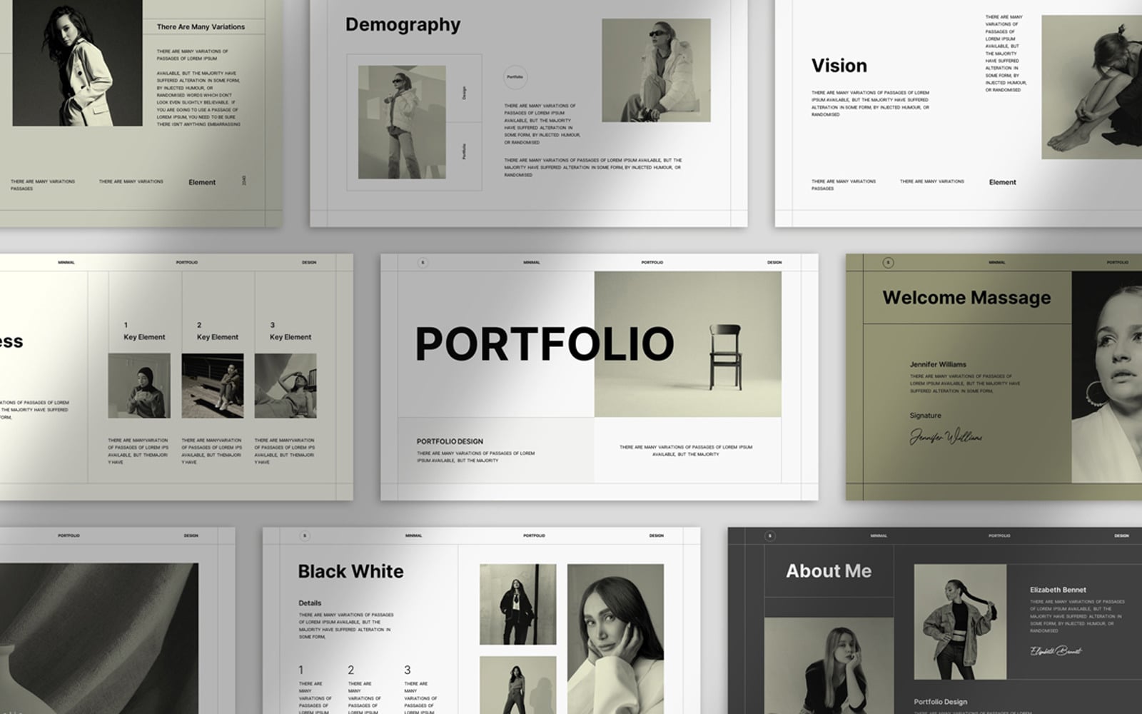 Portfolio Powerpoint Template Layout - TemplateMonster