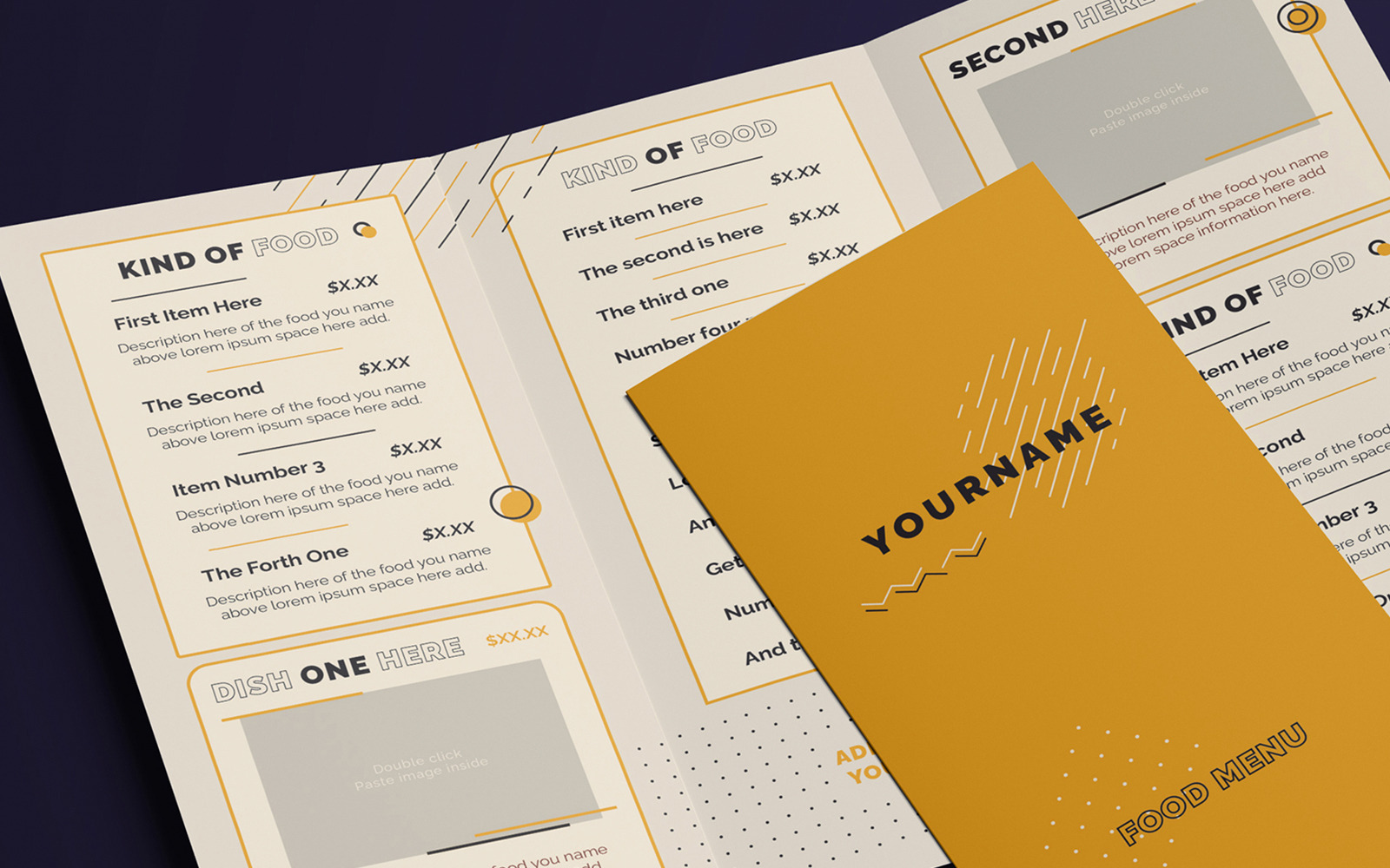 Urban Modern Food Menu Stationery #319182 - TemplateMonster