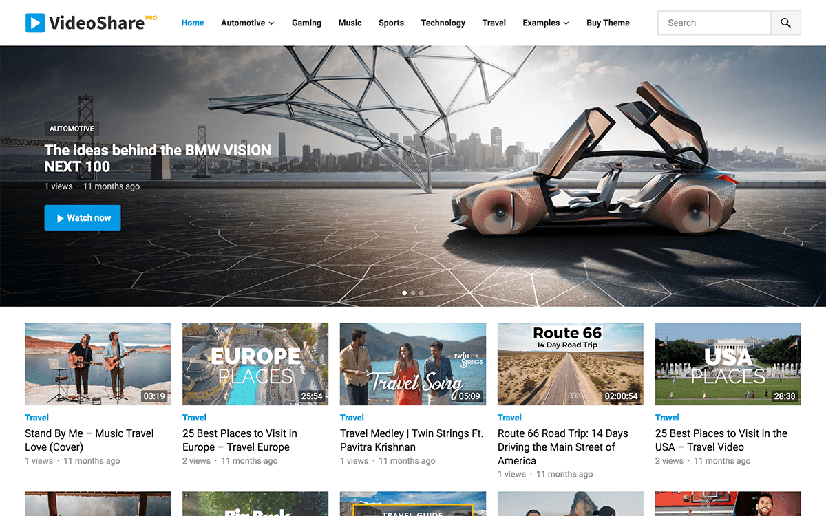 VideoShare Pro – WordPress Video Theme - WpWar