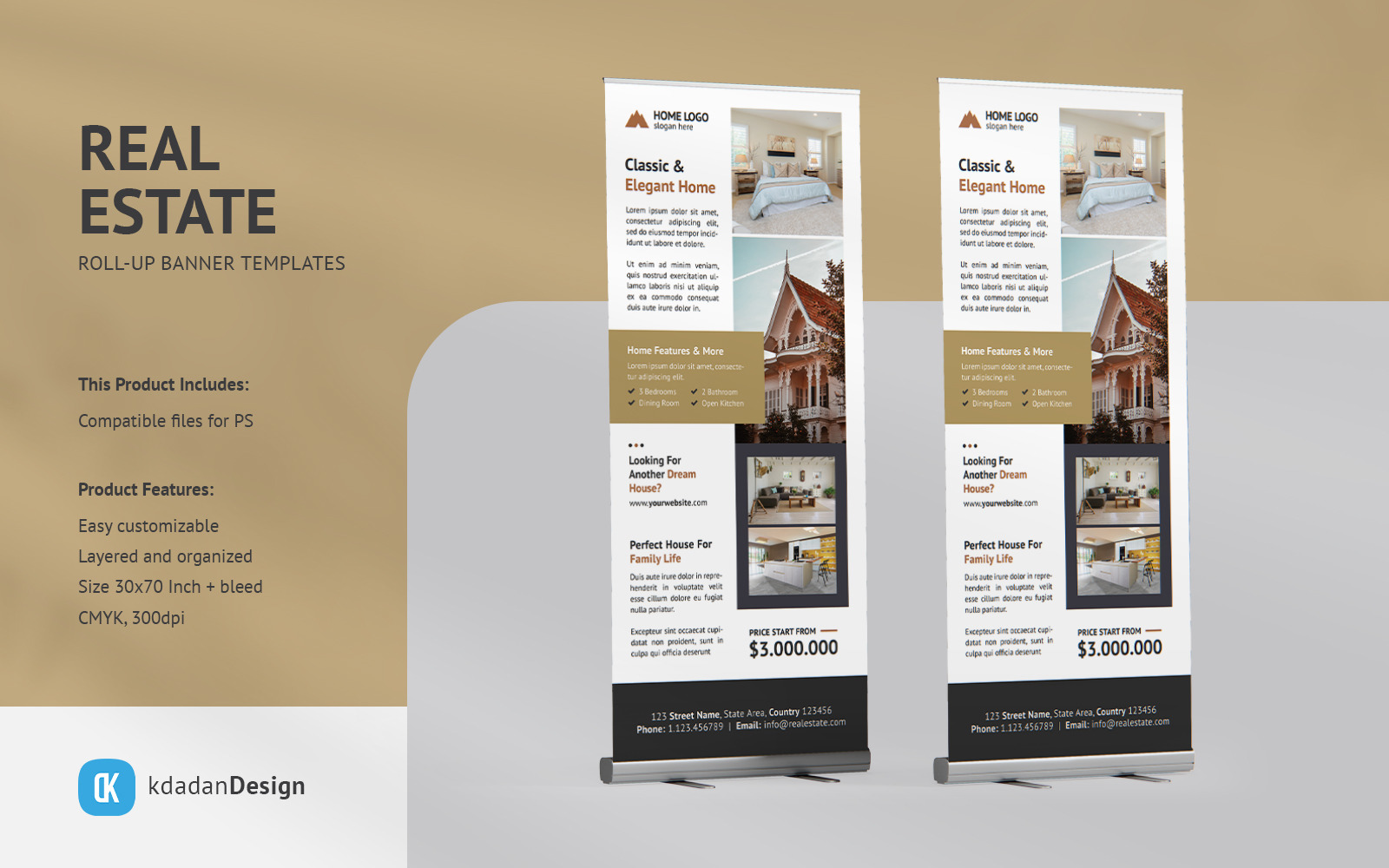 Real Estate Roll Up Banner Vol 025 #320968 - TemplateMonster