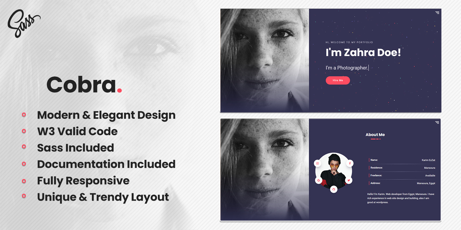 Cobra - HTML5 Personal Portfolio Resume Template