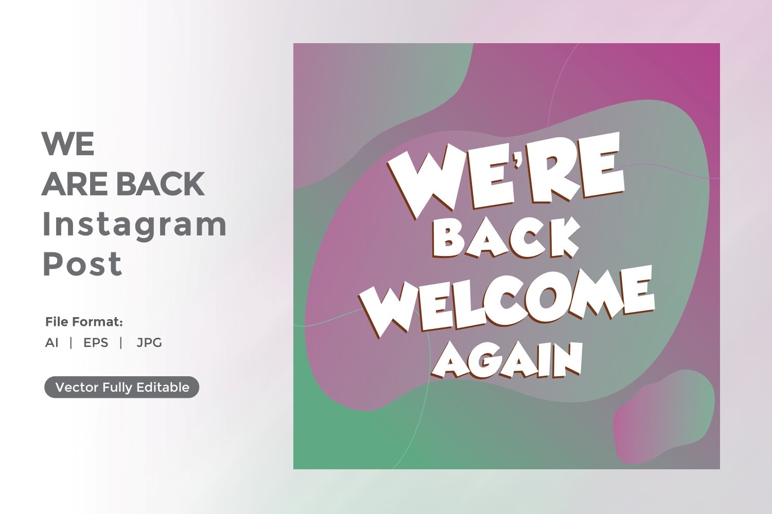 We are back Instagram post 02 #321191 - TemplateMonster