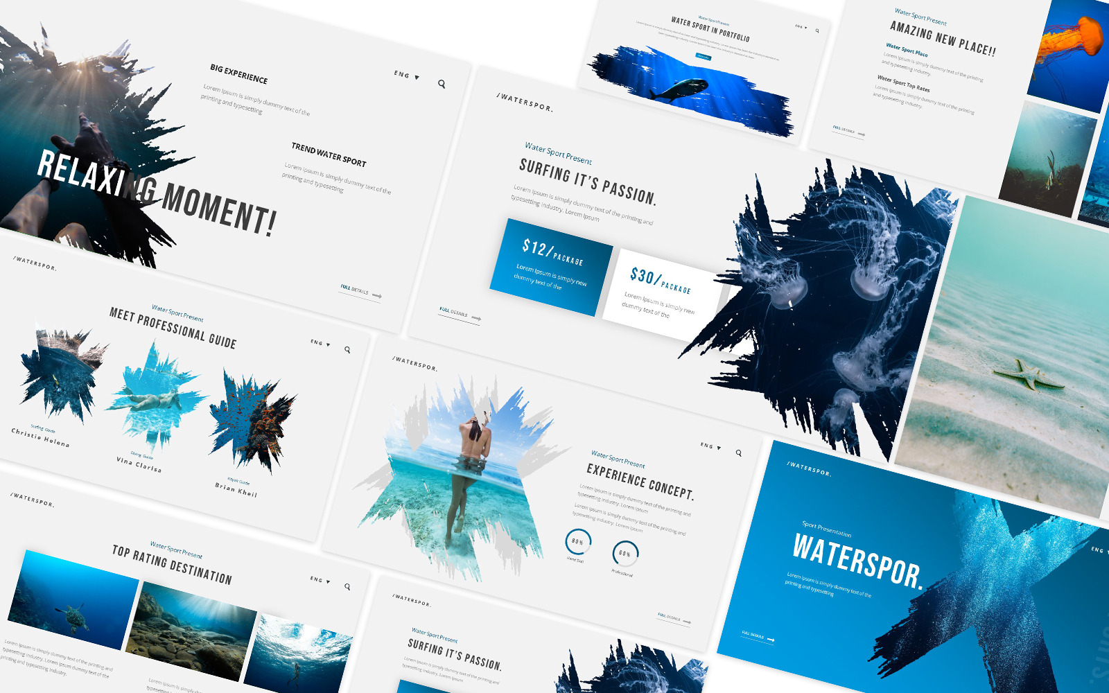 Watersport Sport Underwater Google Slides Template