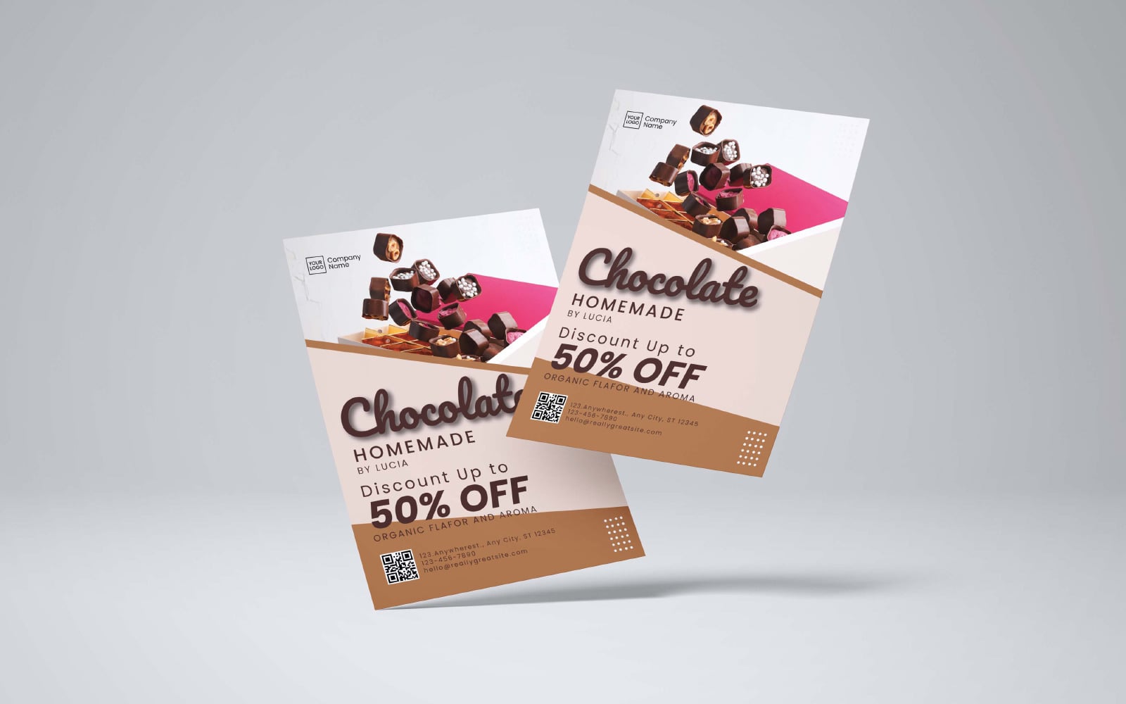 Chocolate Shop Flyer Template 5 #321492 - TemplateMonster