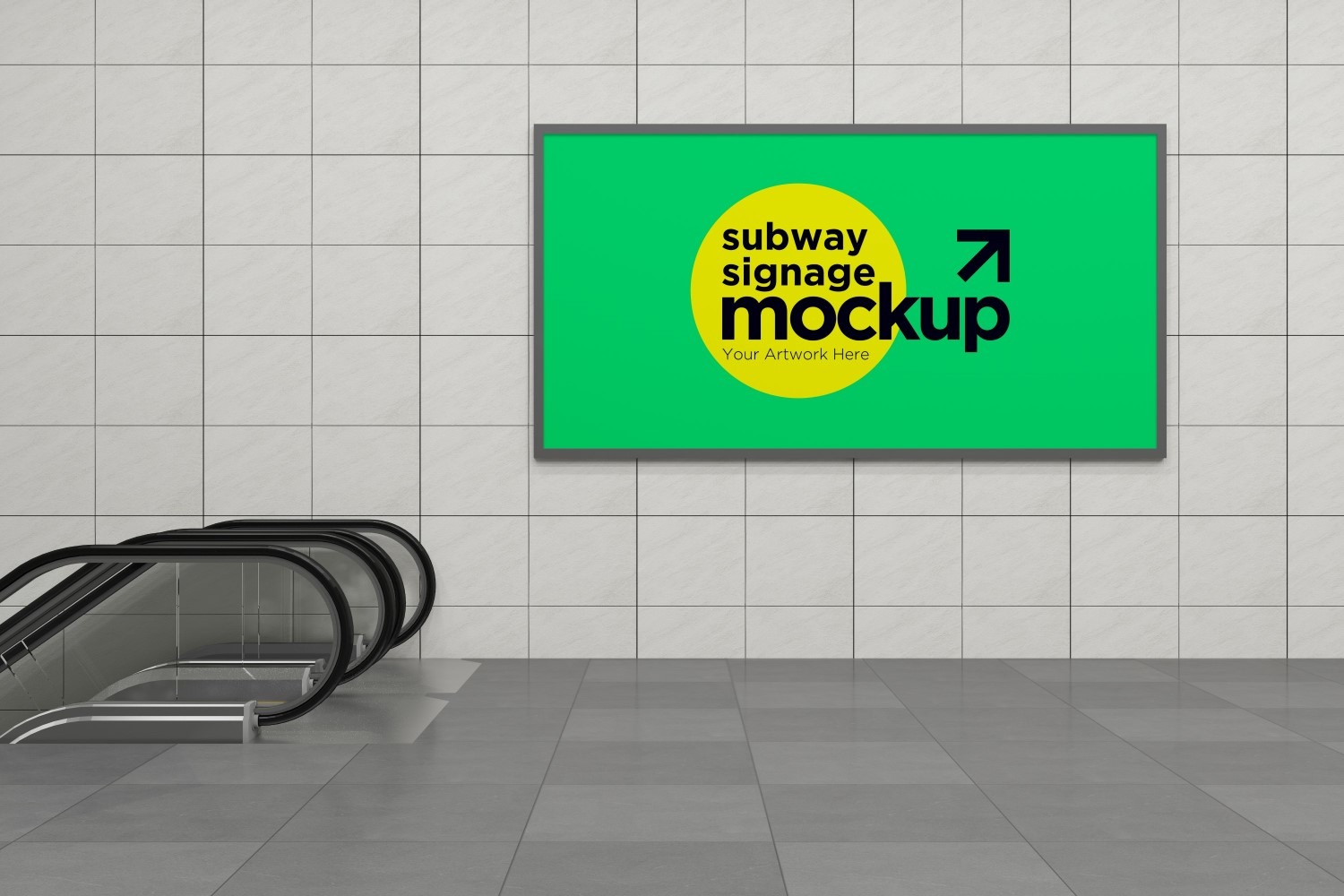 Subway Signage Horizontal Mockup 13 #321418 - TemplateMonster