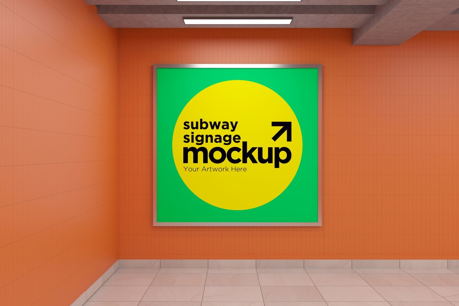 Subway Signage Square Mockup #321421 - TemplateMonster